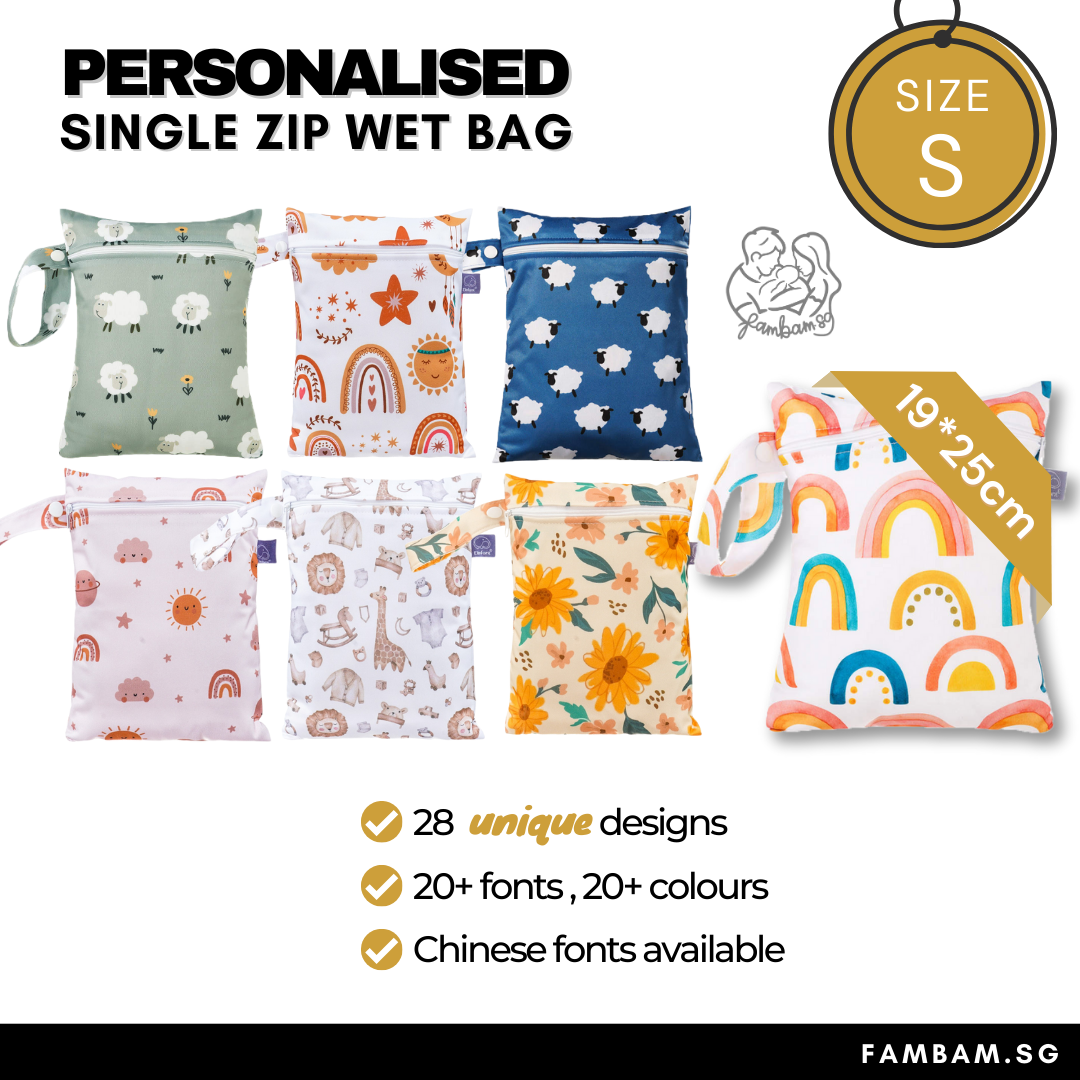 Personalised Name Wet Bag (Size S: 19*25cm) – fambam.sg
